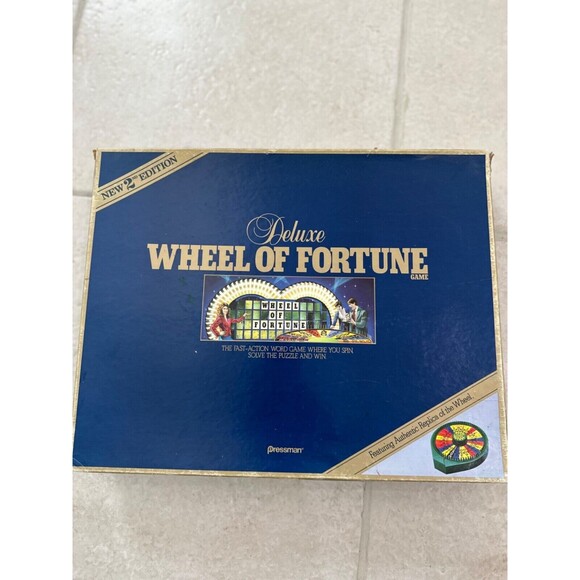 Pressman | Games | Vintage Deluxe Wheel Of Fortune Game 986 2nd Edition ...